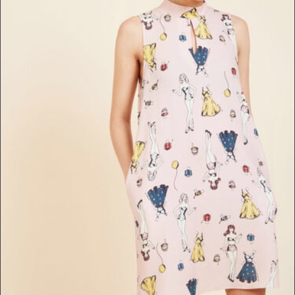 Modcloth Paper Barbie Dolls Dress - Gem
